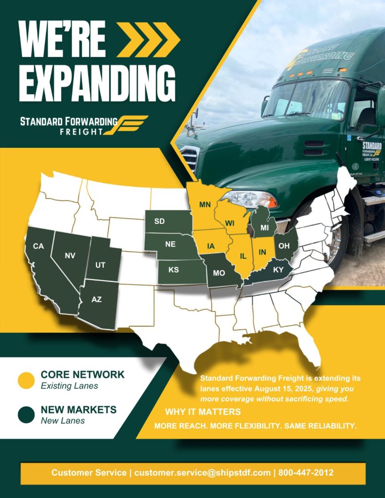 Standard Forwarding Extends Shipping Lanes for Greater Flexibility - Standard Forwarding Freight